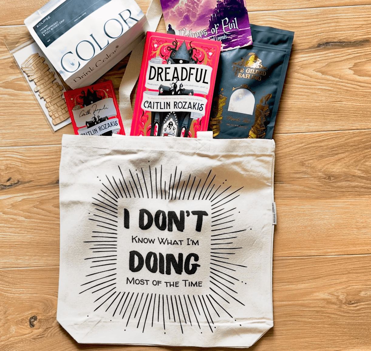 Monthly book subscription box for coffee and tea lovers