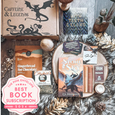 Monthly book subscription box for coffee and tea lovers